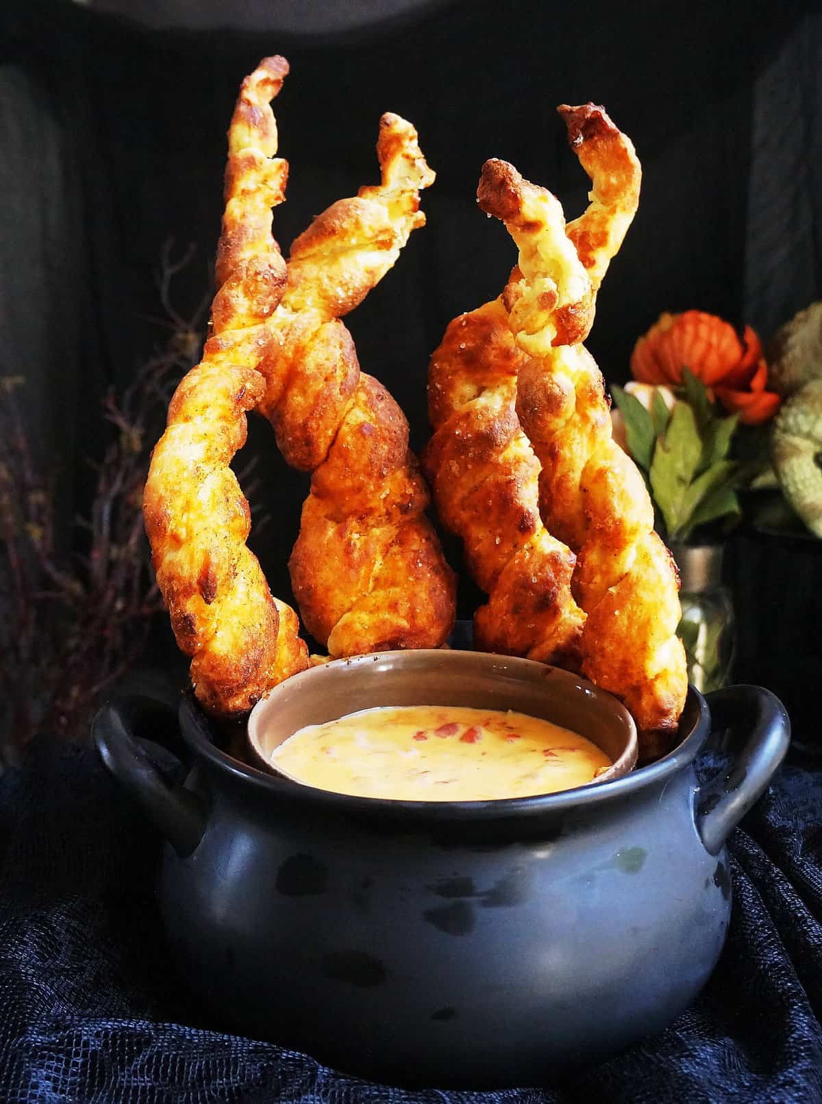 Fire and Brimstone Halloween Keto Soft Pretzels - Clean Keto Lifestyle